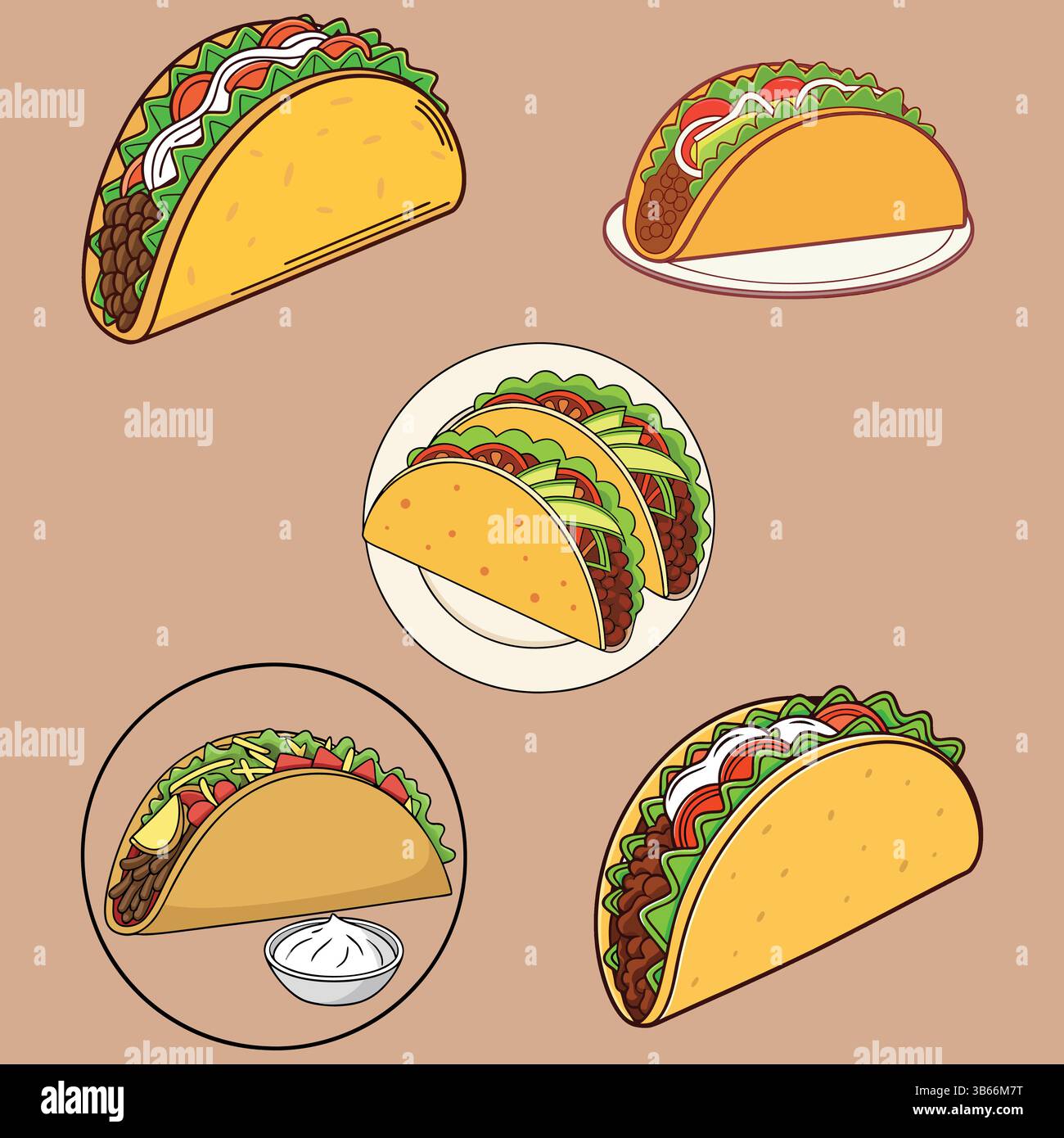 Restaurant taco Stock Vector Images - Alamy