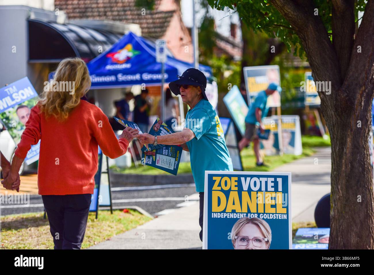Melbourne, Australia. 03rd May, 2025. Independent candidate's volunteer ...