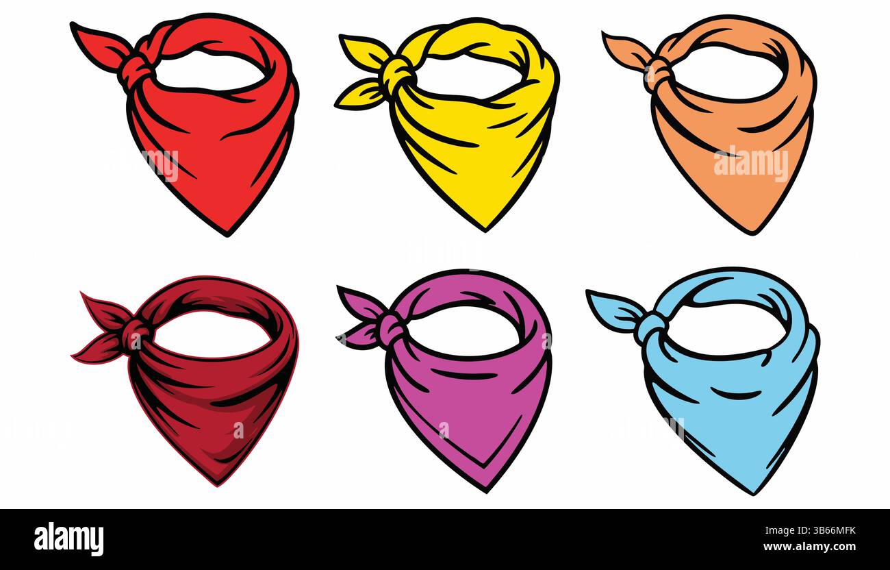 Bandana neckerchief Stock Vector Images - Alamy