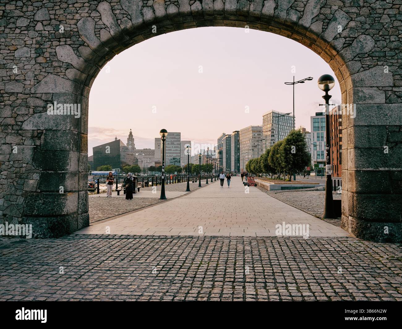 Arch entrance to Salthouse Dock regenerated Port Of Liverpool ...