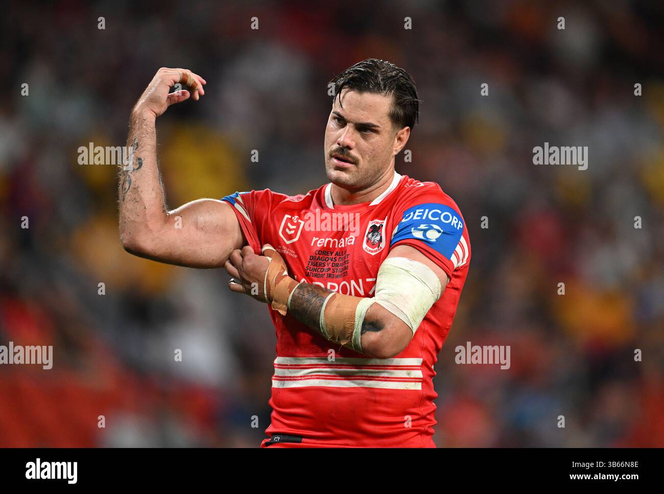 Brisbane, Australia. 03rd May, 2025. Corey Allan of the Dragons during ...