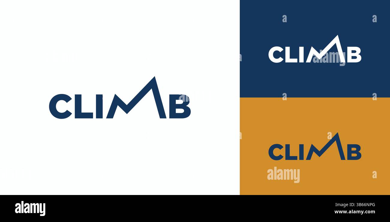 Climb logo design is unique and powerfull Stock Vector Image & Art - Alamy