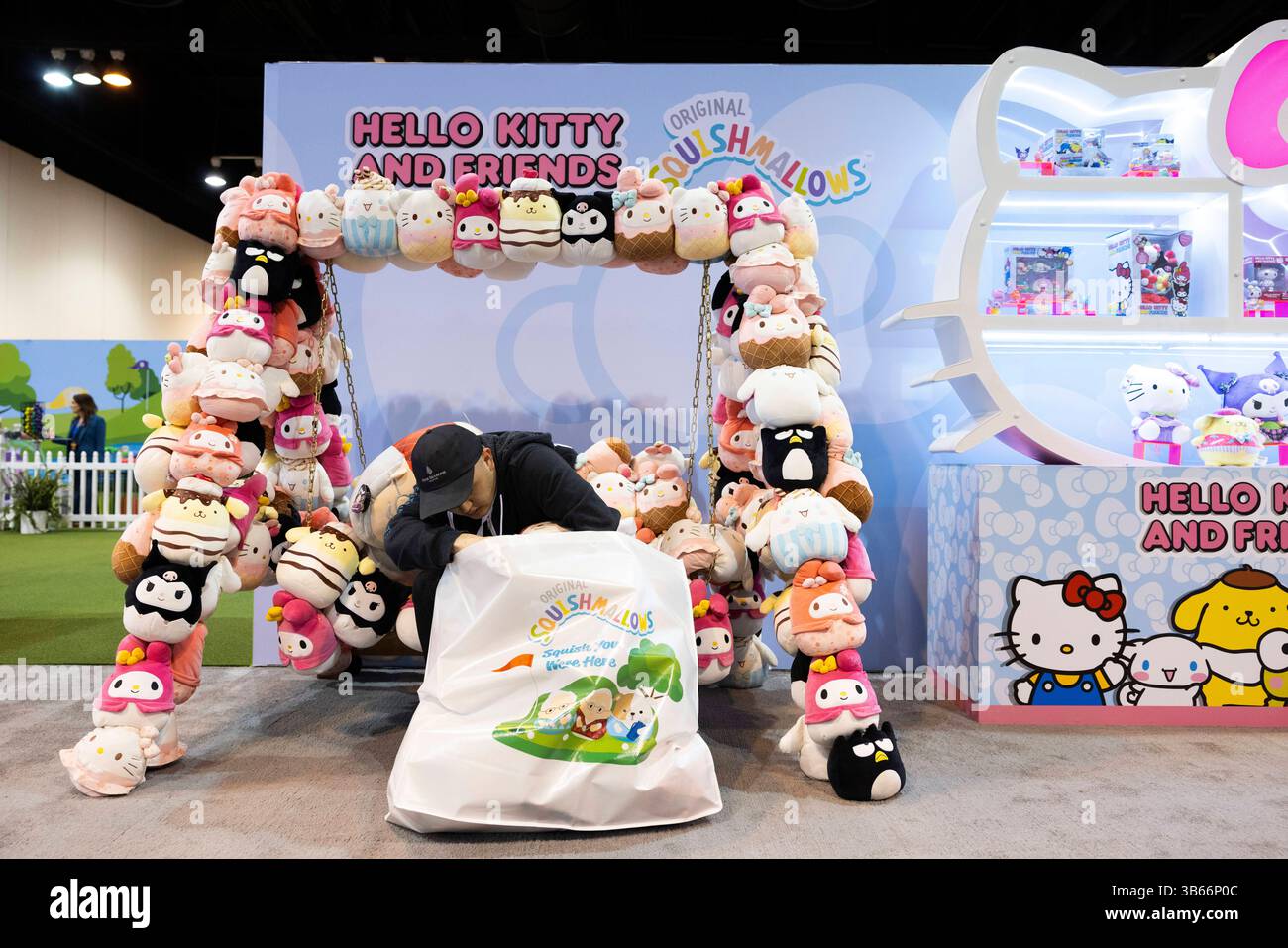 Kevin Gao of San Francisco sorts through his bag of Squishmallows from ...