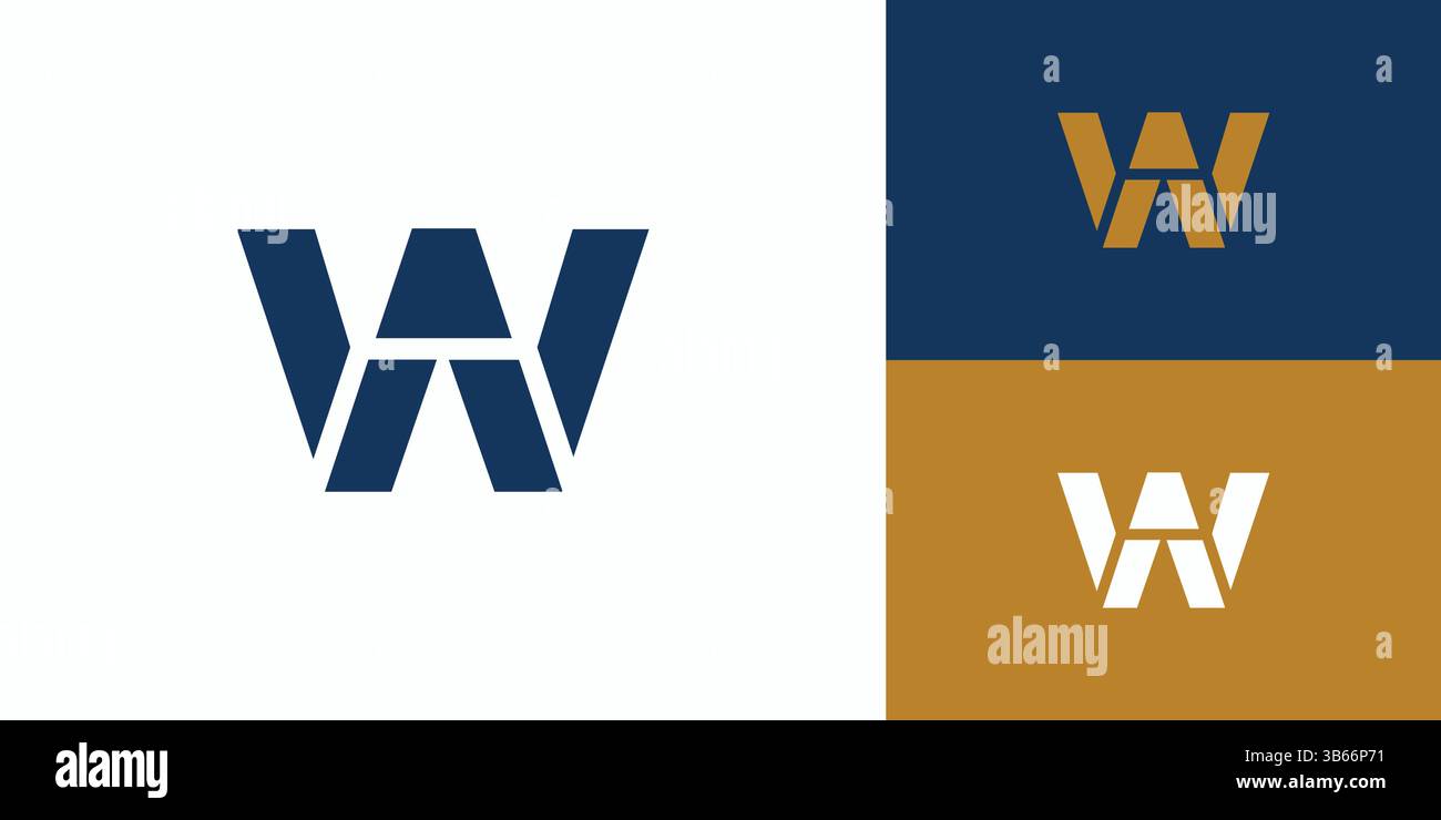 Modern and Unique WA logo design Stock Vector Image & Art - Alamy