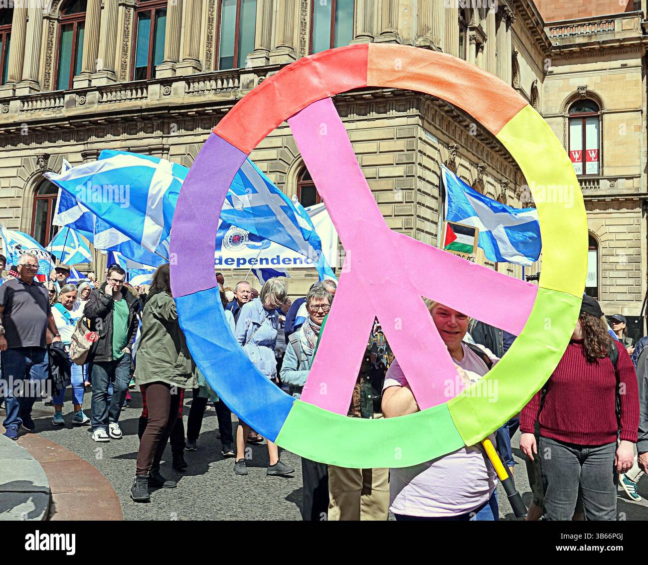 Glasgow, Scotland, UK. 3rd May, 2025. Independence march through the ...