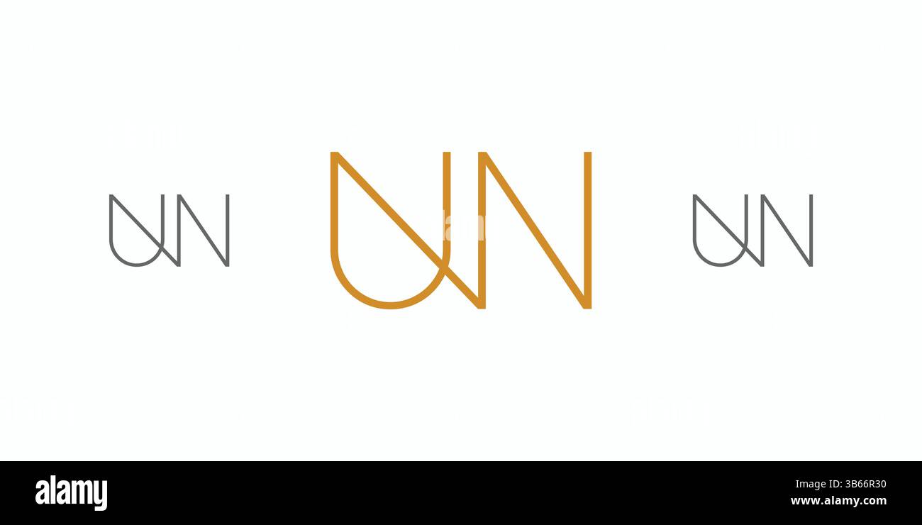 Unique and elegant UN logo design Stock Vector Image & Art - Alamy