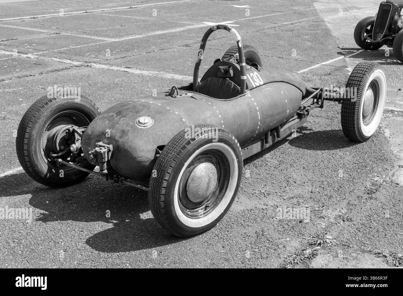 Belly tank racer at Vintage drag racing at Manston Raceway Margate Kent ...