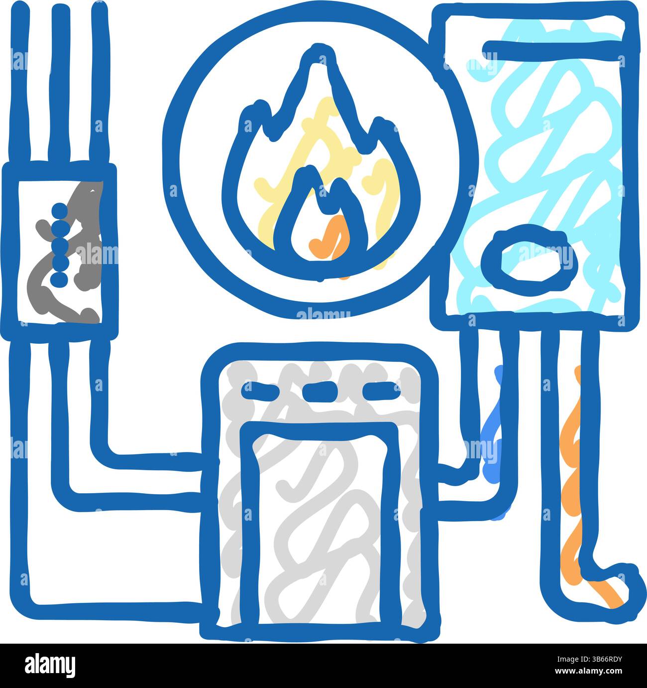 Heating system replacement Cut Out Stock Images & Pictures - Alamy