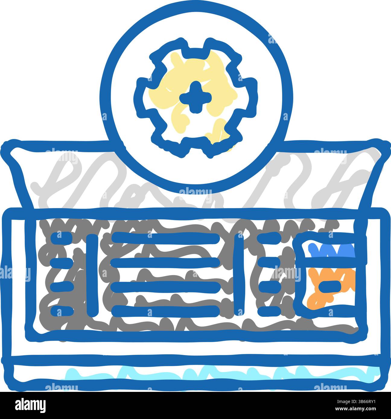 air conditioning maintenance icon doodle illustration Stock Vector ...