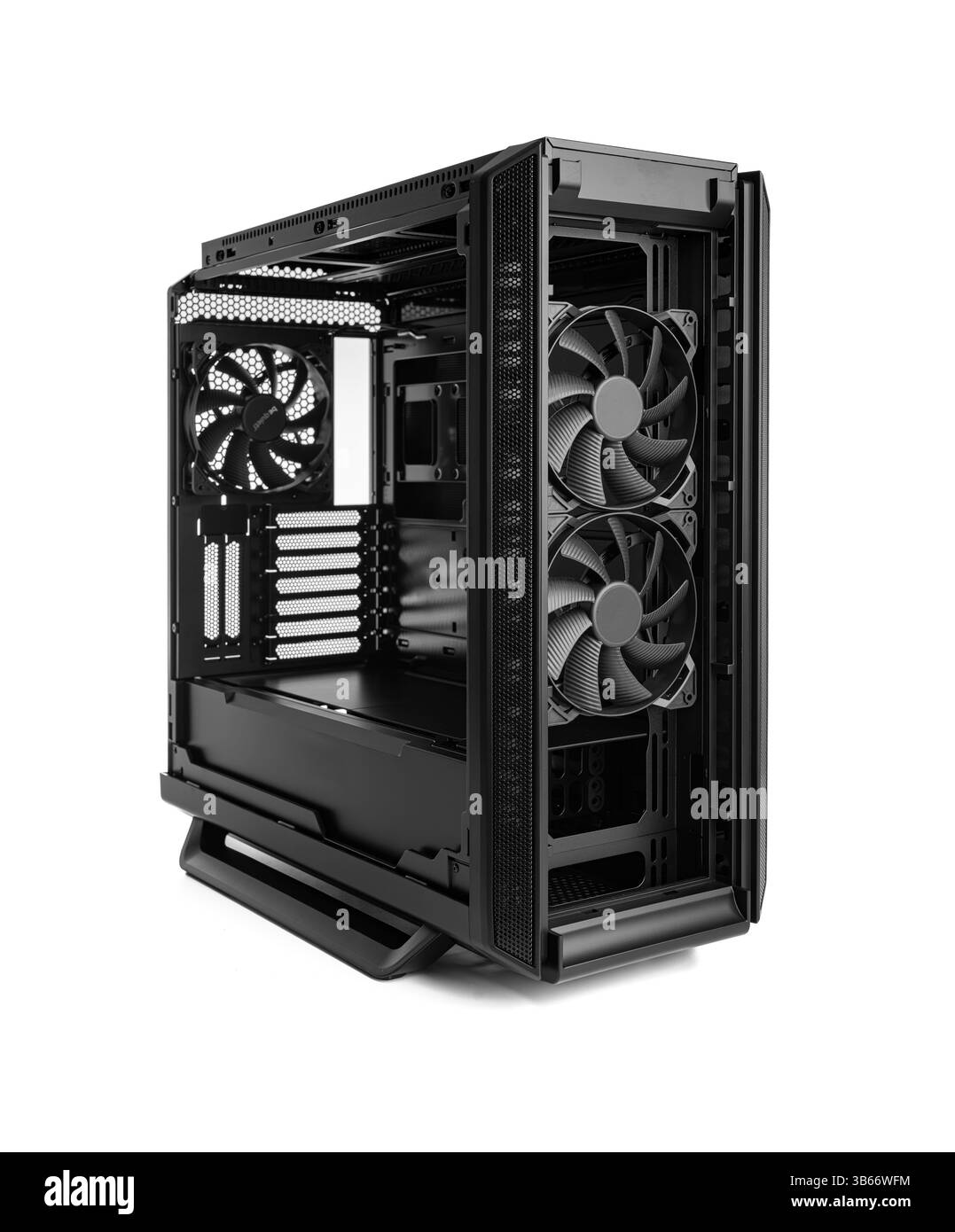 A high-quality black PC tower case with pre-installed fans and spacious ...