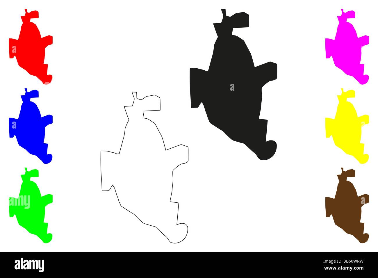 Osmanabad city (Republic of India, State of Maharashtra) map vector ...