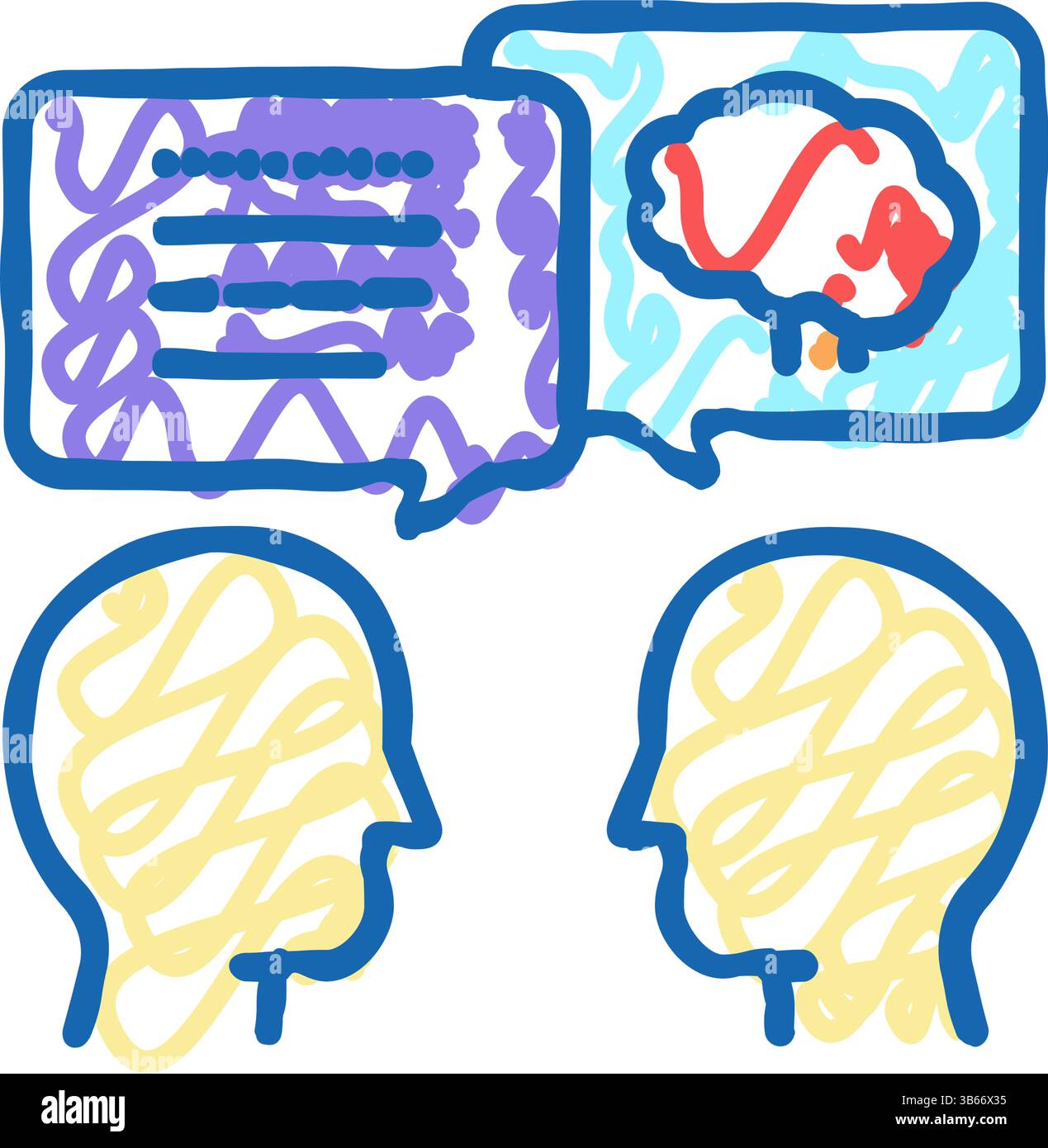intelligent talking icon doodle illustration Stock Vector Image & Art ...