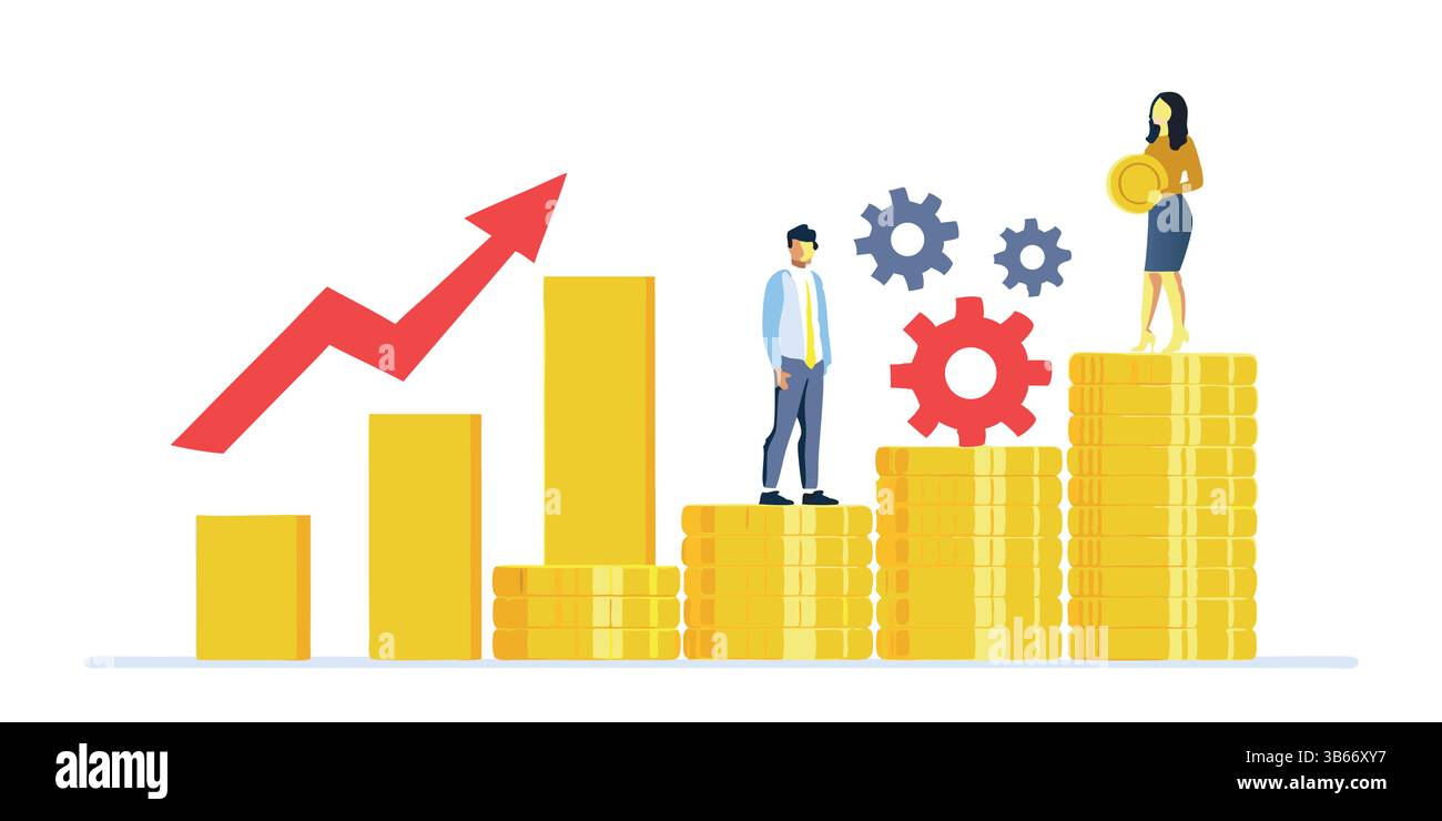 "Flat Illustration of Accountant with Blue Calculator for Financial ...