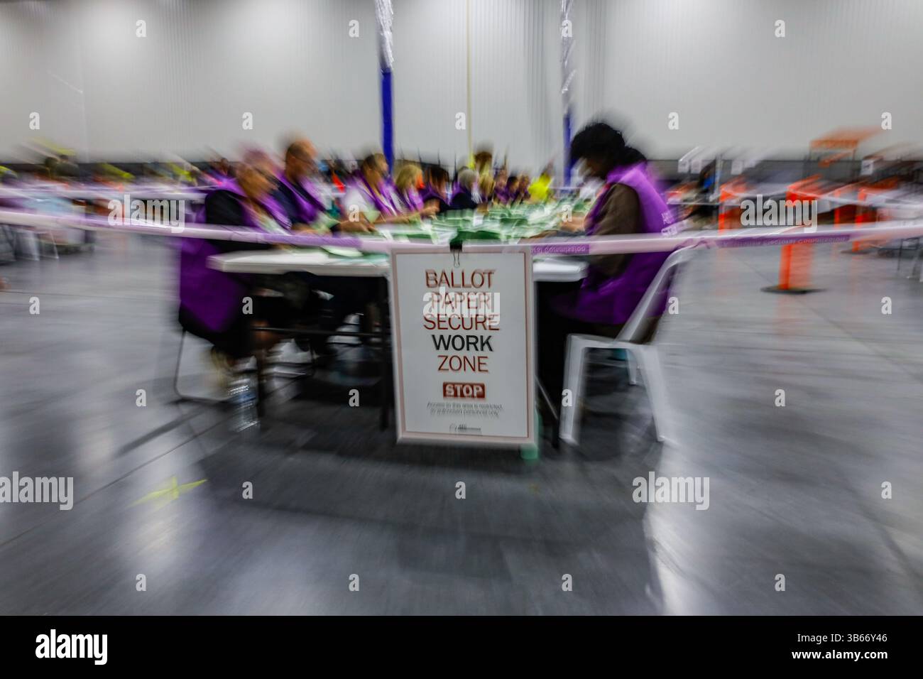 Melbourne, Australia. 03rd May, 2025. Officials count ballots after ...