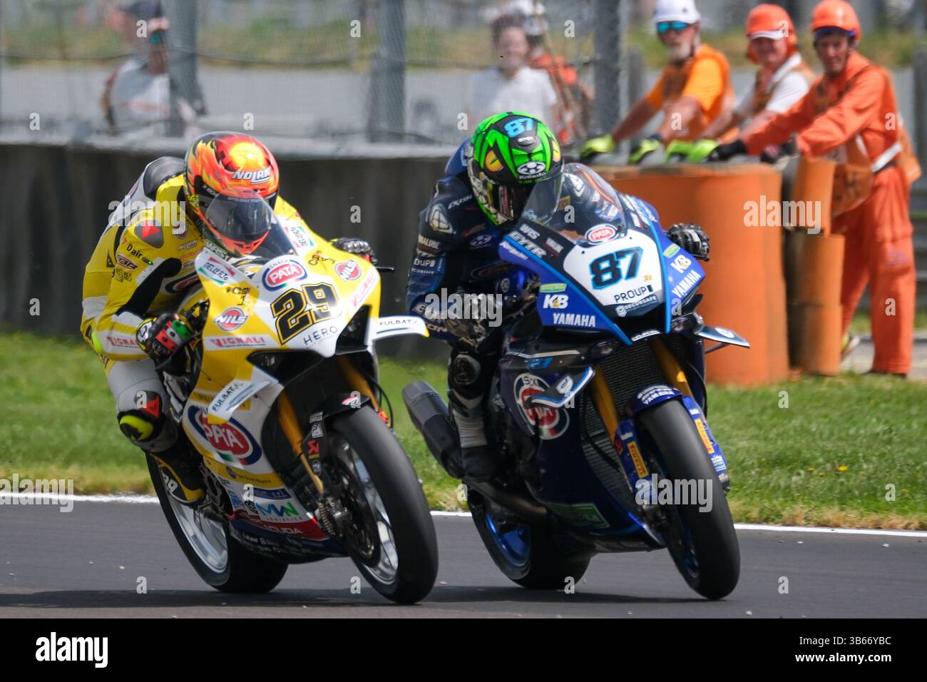 Duel between Andrea Iannone from Italy, rides Ducati Panigale V4R of ...
