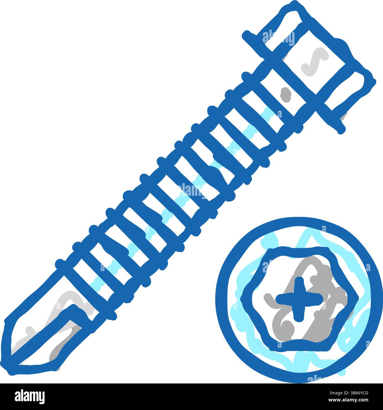 rounded head screw icon doodle illustration Stock Vector Image & Art ...