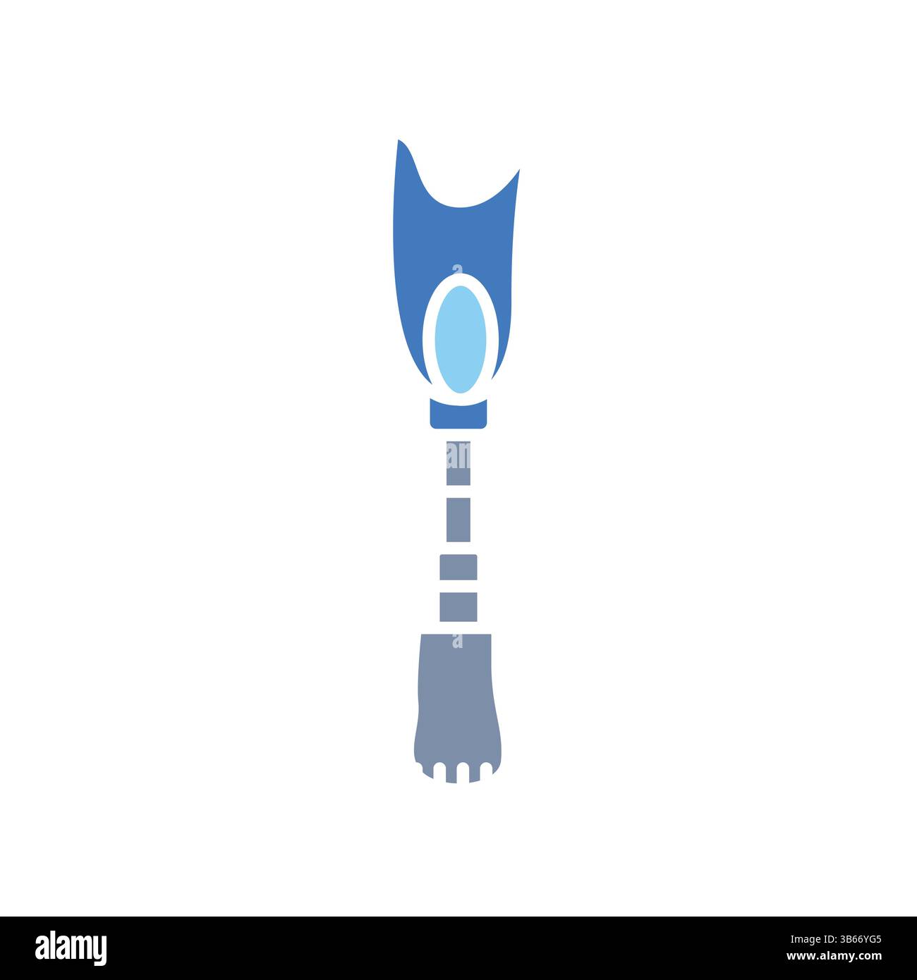 plastic prosthesis color flat icon for digital and print projects. Minimal clean icons for apps ...