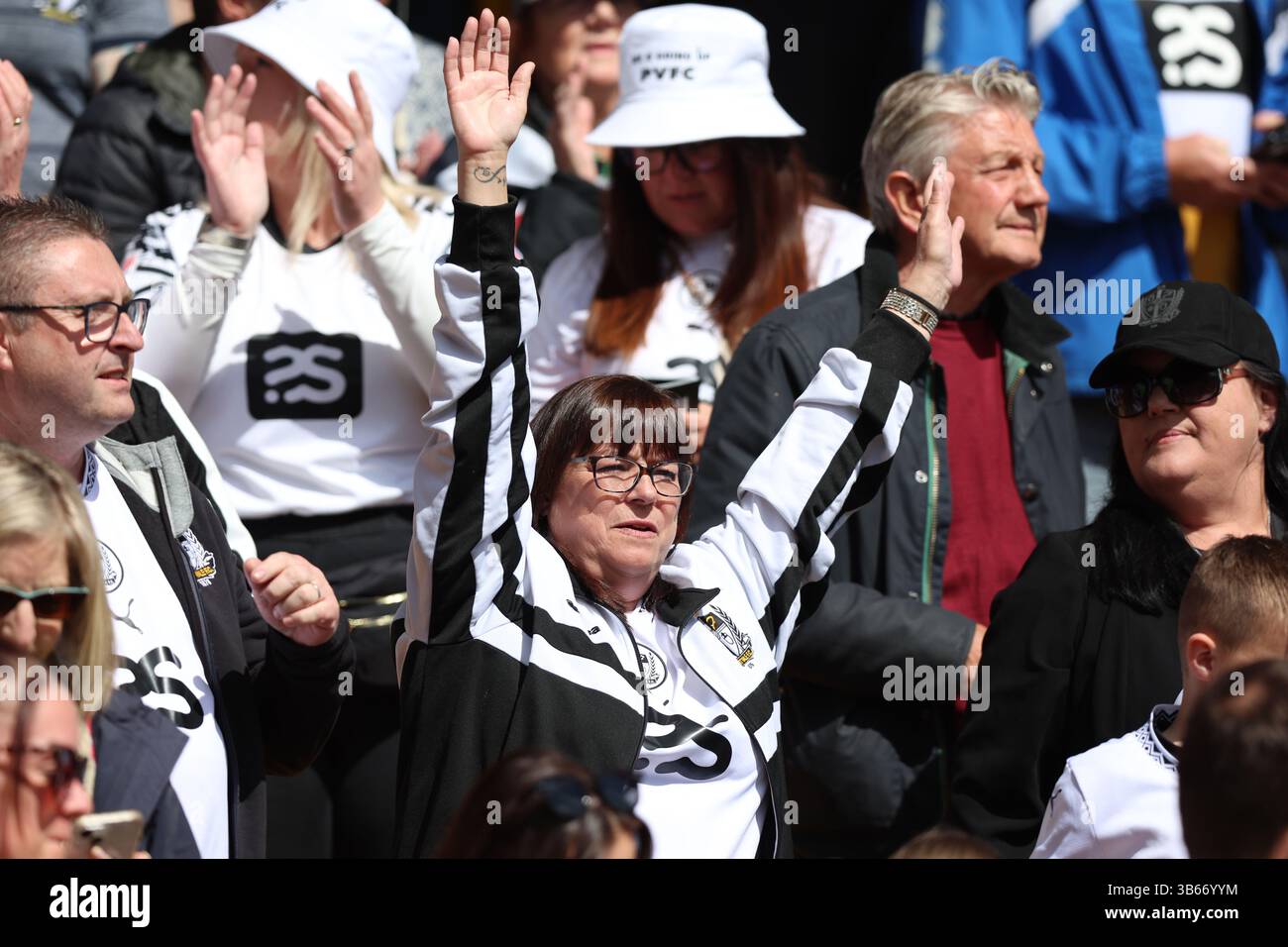 Port Vale fans in the stands during the Sky Bet League Two match at ...