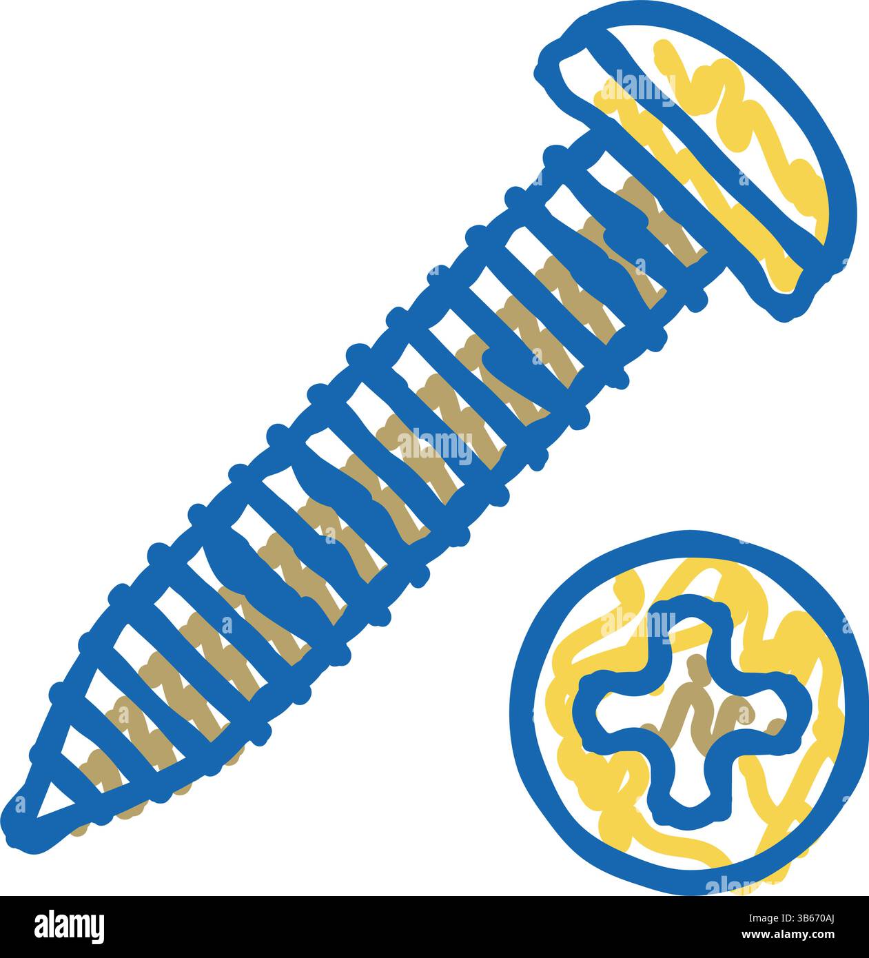 self-tapping screw icon doodle illustration Stock Vector Image & Art ...