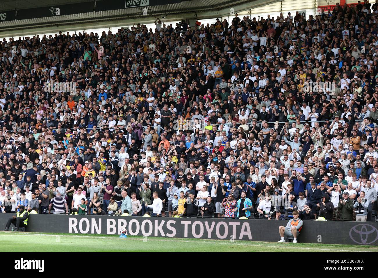Derby County fans in the stands during the Sky Bet Championship match ...