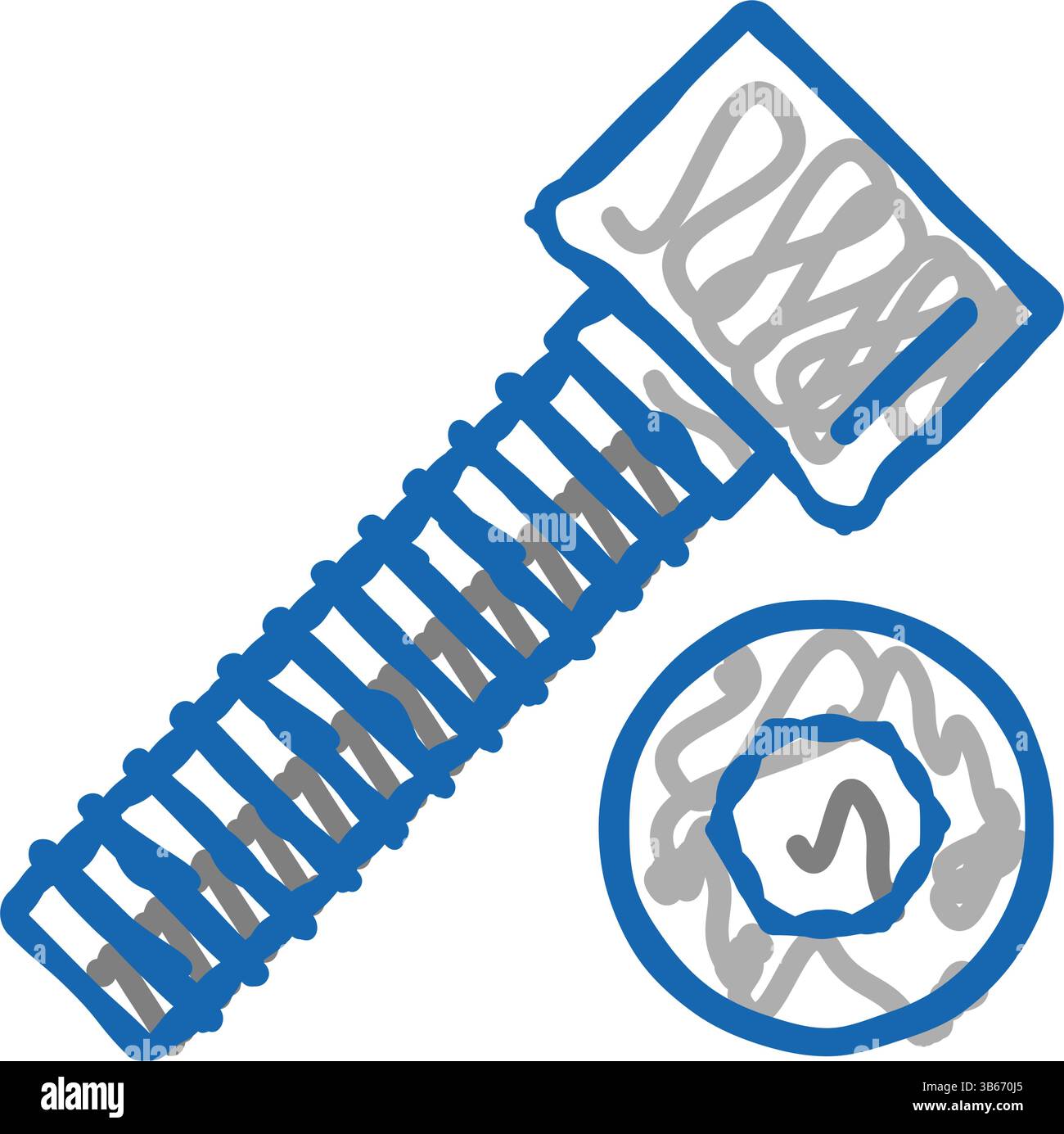 socket head screw icon doodle illustration Stock Vector Image & Art - Alamy