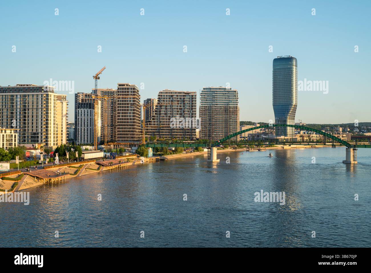 Belgrade tower (Kula Beograd) skyscraper and Belgrade Waterfront modern ...