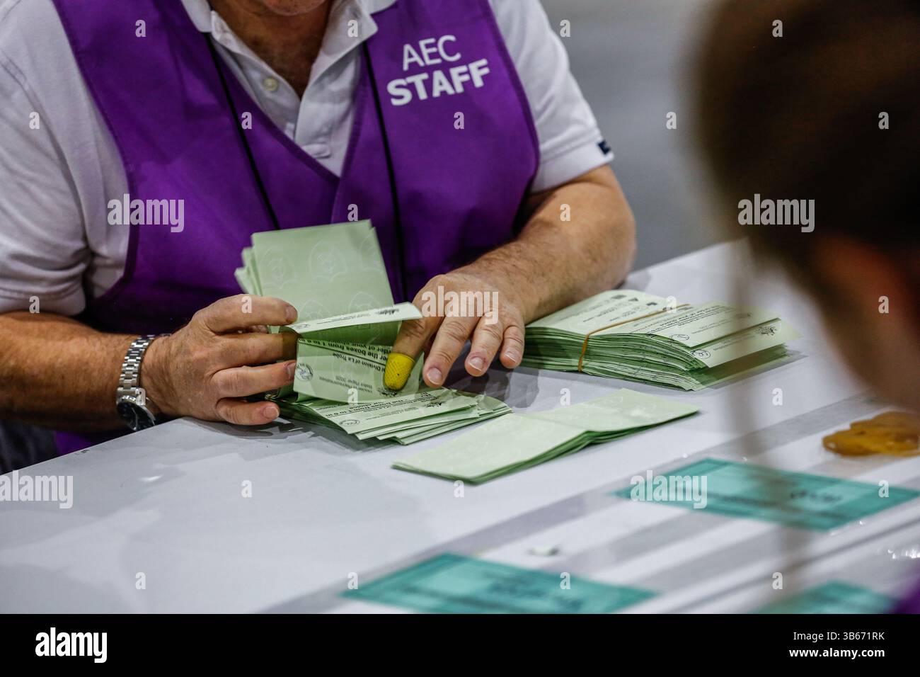 Melbourne, Australia. 03rd May, 2025. Officials count ballots after ...