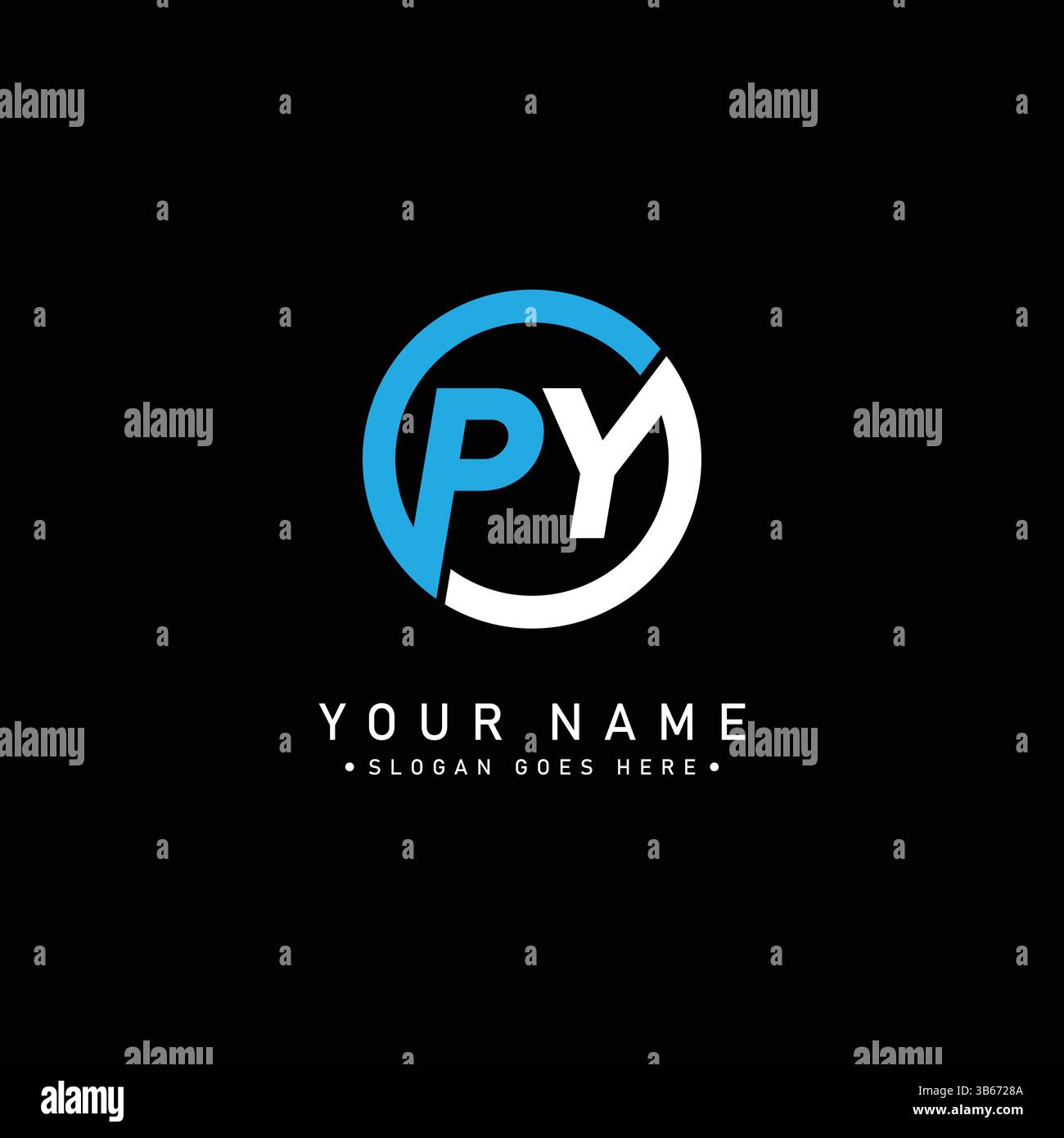 Abstract Letter PY Logo - Initial Monogram Template for Alphabet P and ...