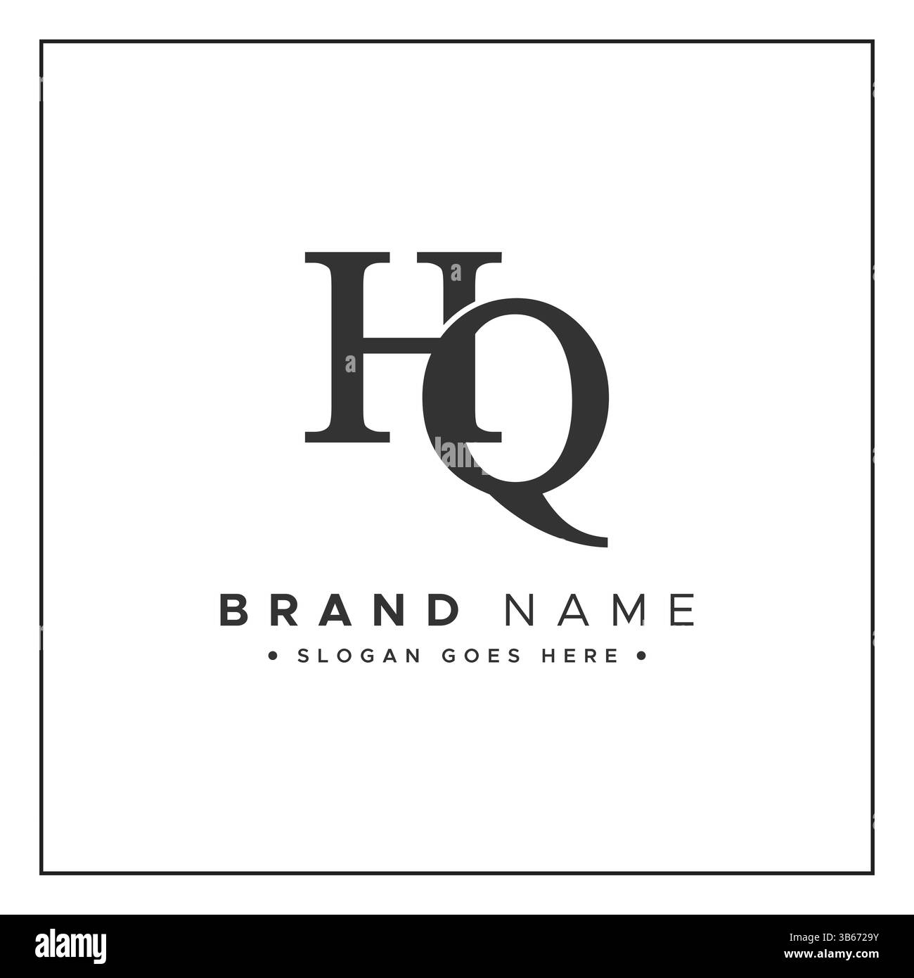 Vector Template for Initial Letter HQ Logo - Elegant Monogram Logo for ...