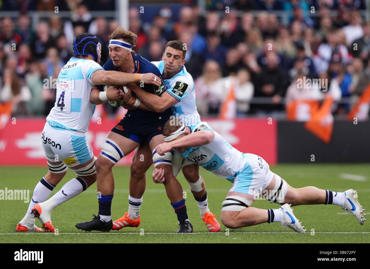 Edinburgh Rugby’s Jamie Ritchie in action with the ball during the EPCR ...