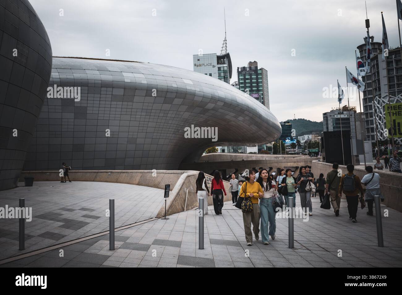 Dongdaemun Design Plaza building by Zaha Hadid architect in Seoul South ...