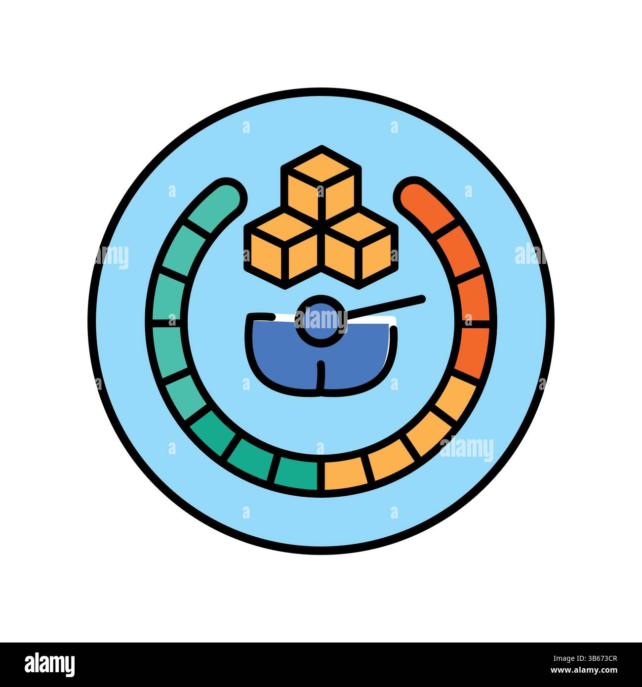 Glycemic index color line icon for digital and print projects. Minimal ...