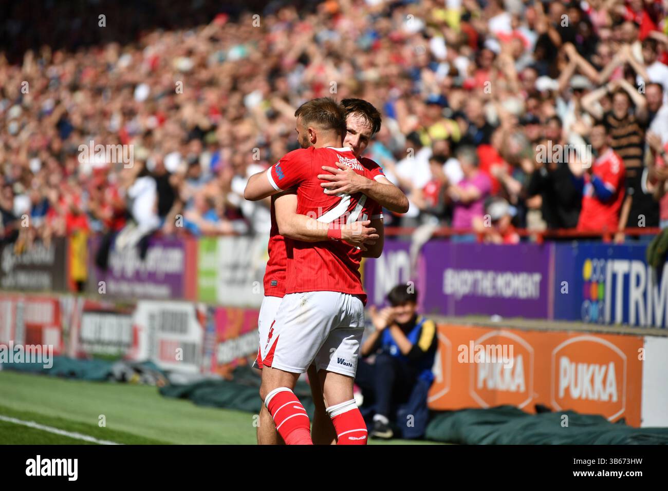 London, England. 3rd May 2025. Matty Godden celebrates with Josh ...