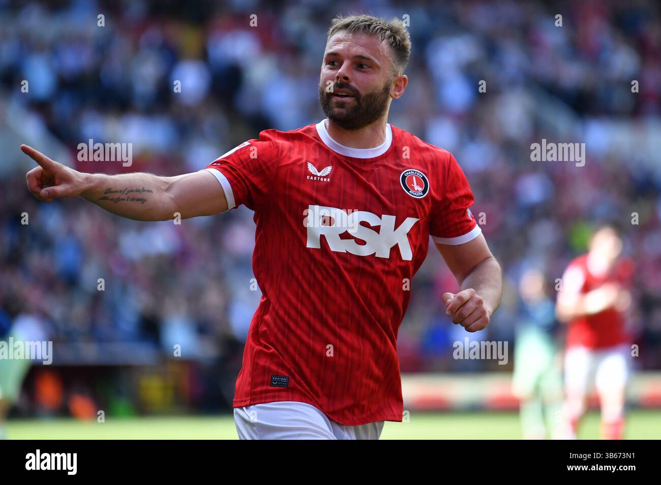 London, England. 3rd May 2025. Matty Godden celebrates after scoring ...