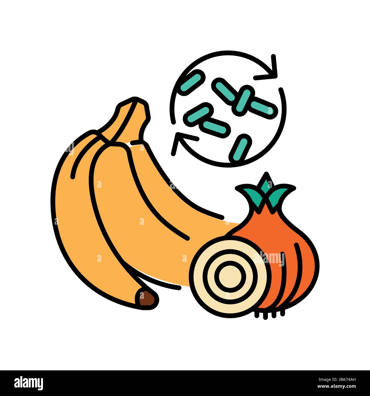 Prebiotics color line icon for digital and print projects. Minimal ...