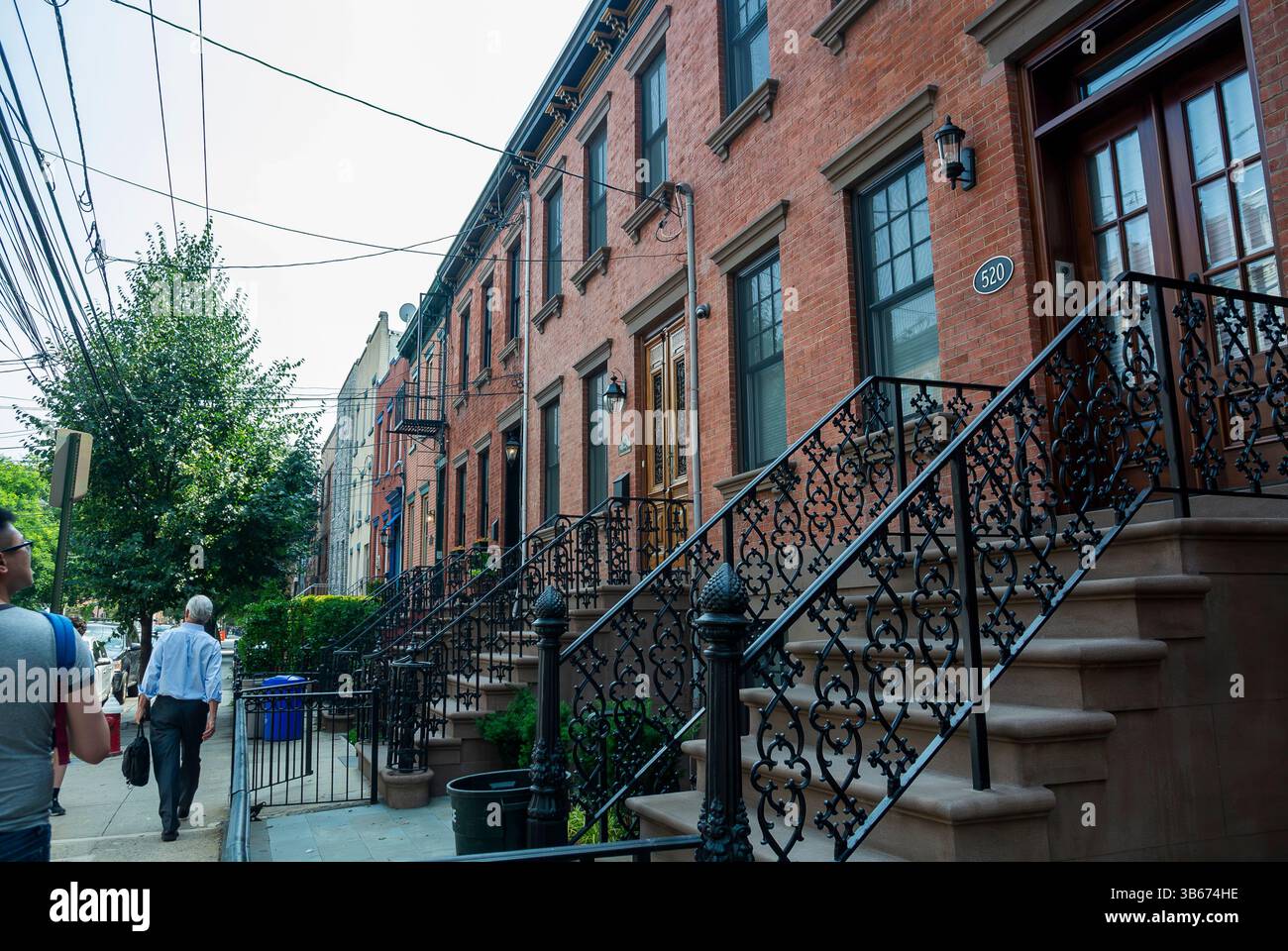 Hoboken, New Jersey, USA, Suburban Street Scenes, Main Street, Fronts ...
