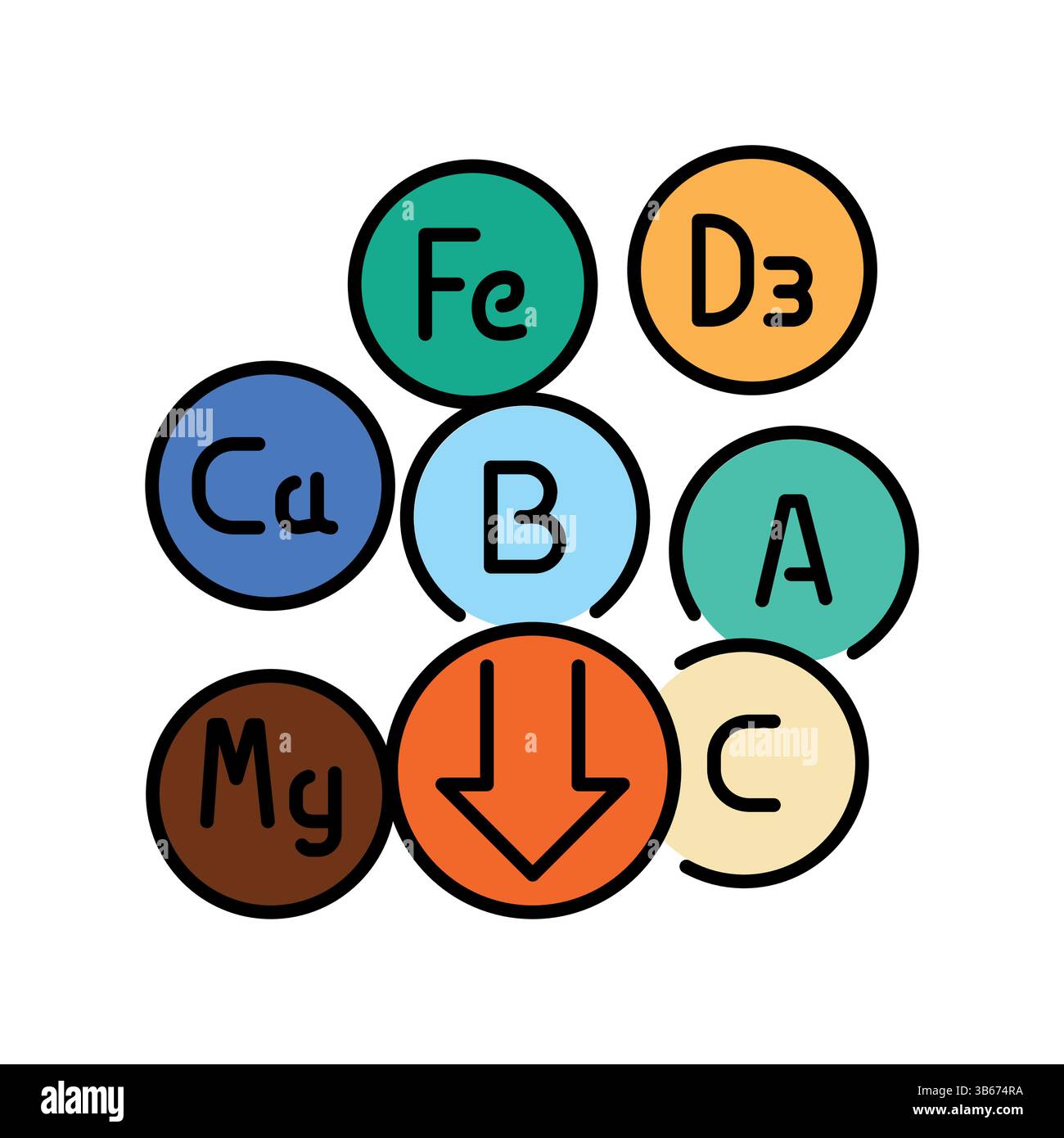 Vitamin deficiency color line icon for digital and print projects ...