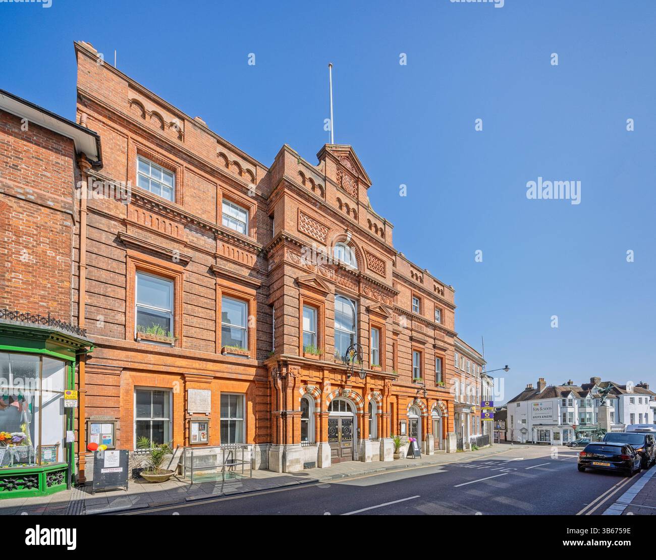 Lewes Town Hall in High Street, Lewes, Sussex, UK on 29 April 2025 ...