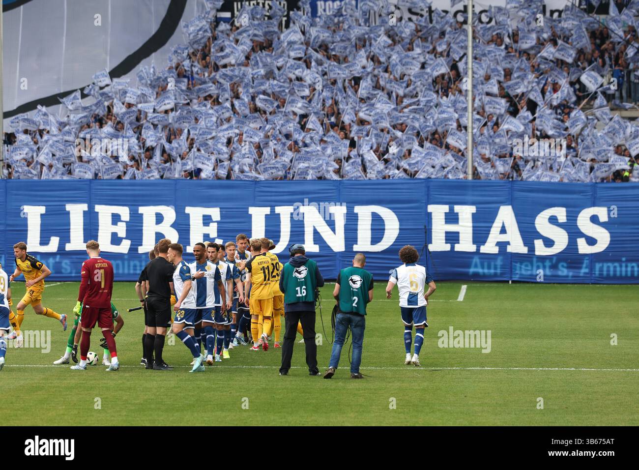 Bielefeld, Germany. 03rd May, 2025. Soccer: 3rd division, Arminia Bielefeld - Dynamo Dresden ...