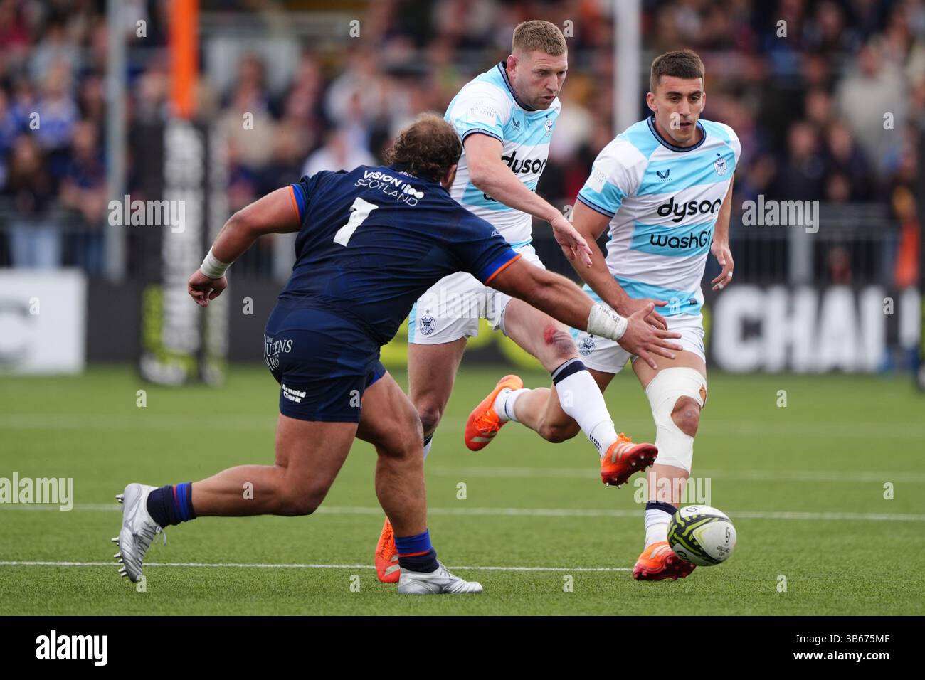 Bath Rugby’s Finn Russell attempts a through ball during the EPCR ...