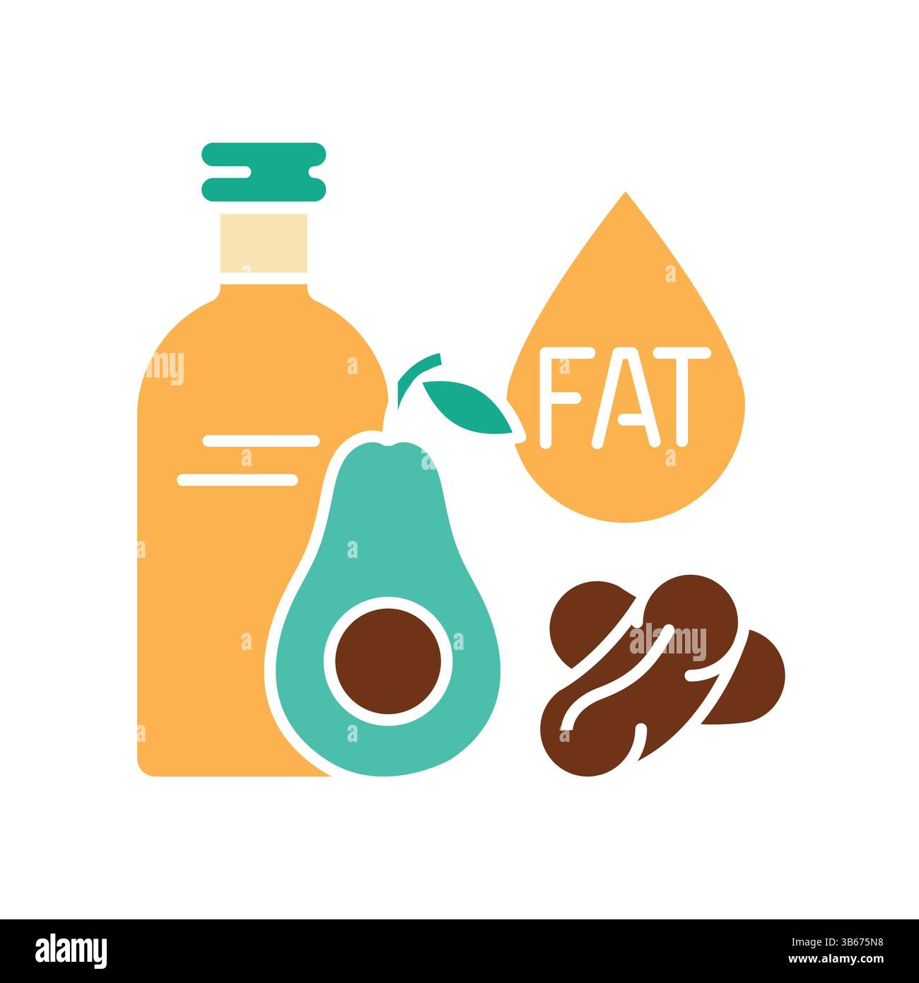 Fats color line icon for digital and print projects. Minimal clean ...