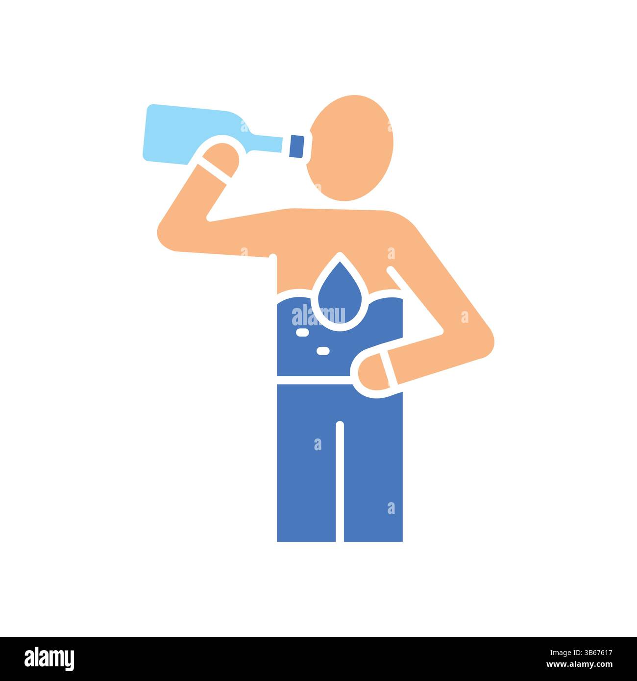 Hydration color line icon for digital and print projects. Minimal clean ...