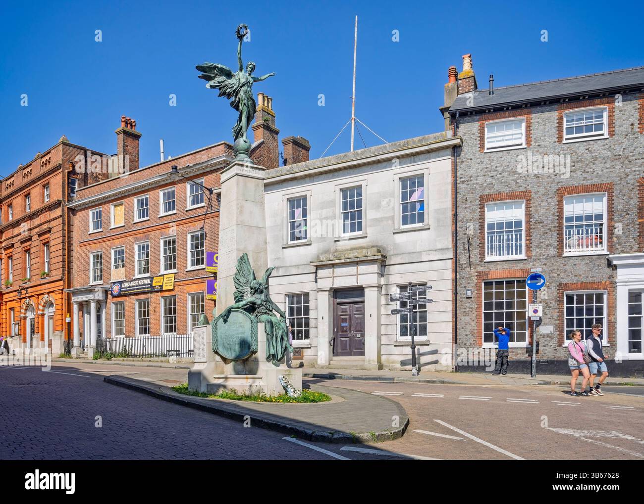 Lewes War memorial in High Street, Lewes, Sussex, UK on 29 April 2025 ...