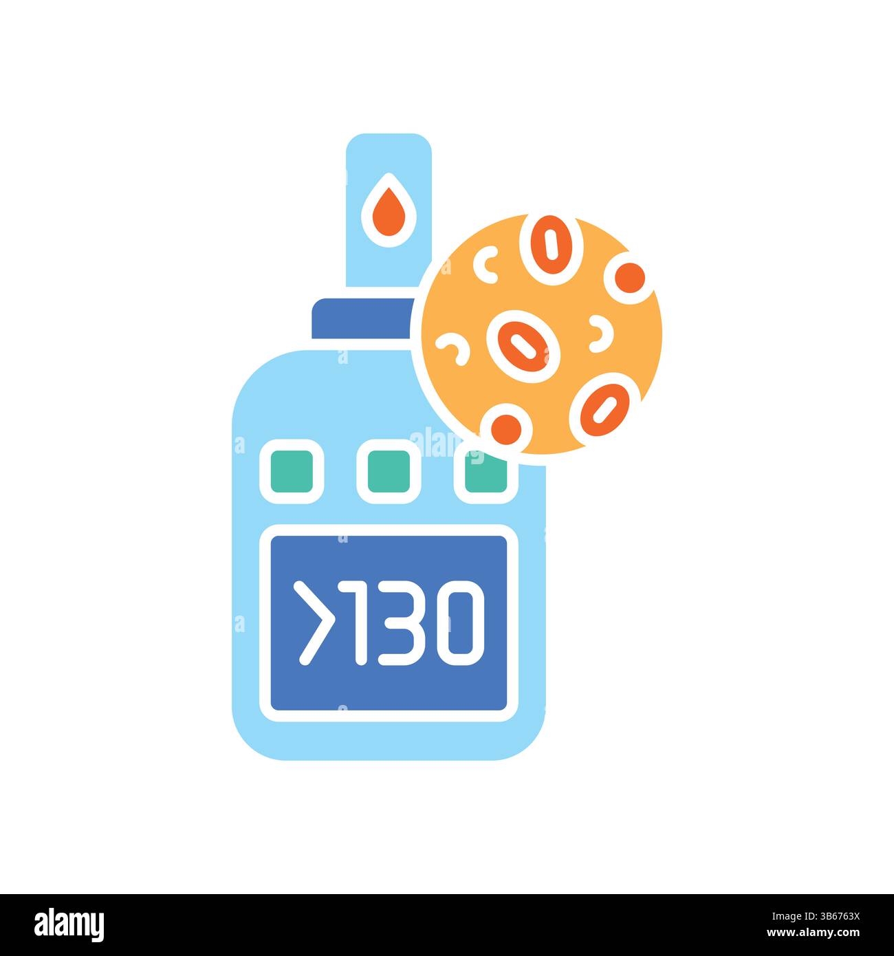 Insulin resistance color flat icon. Vector isolated element ...