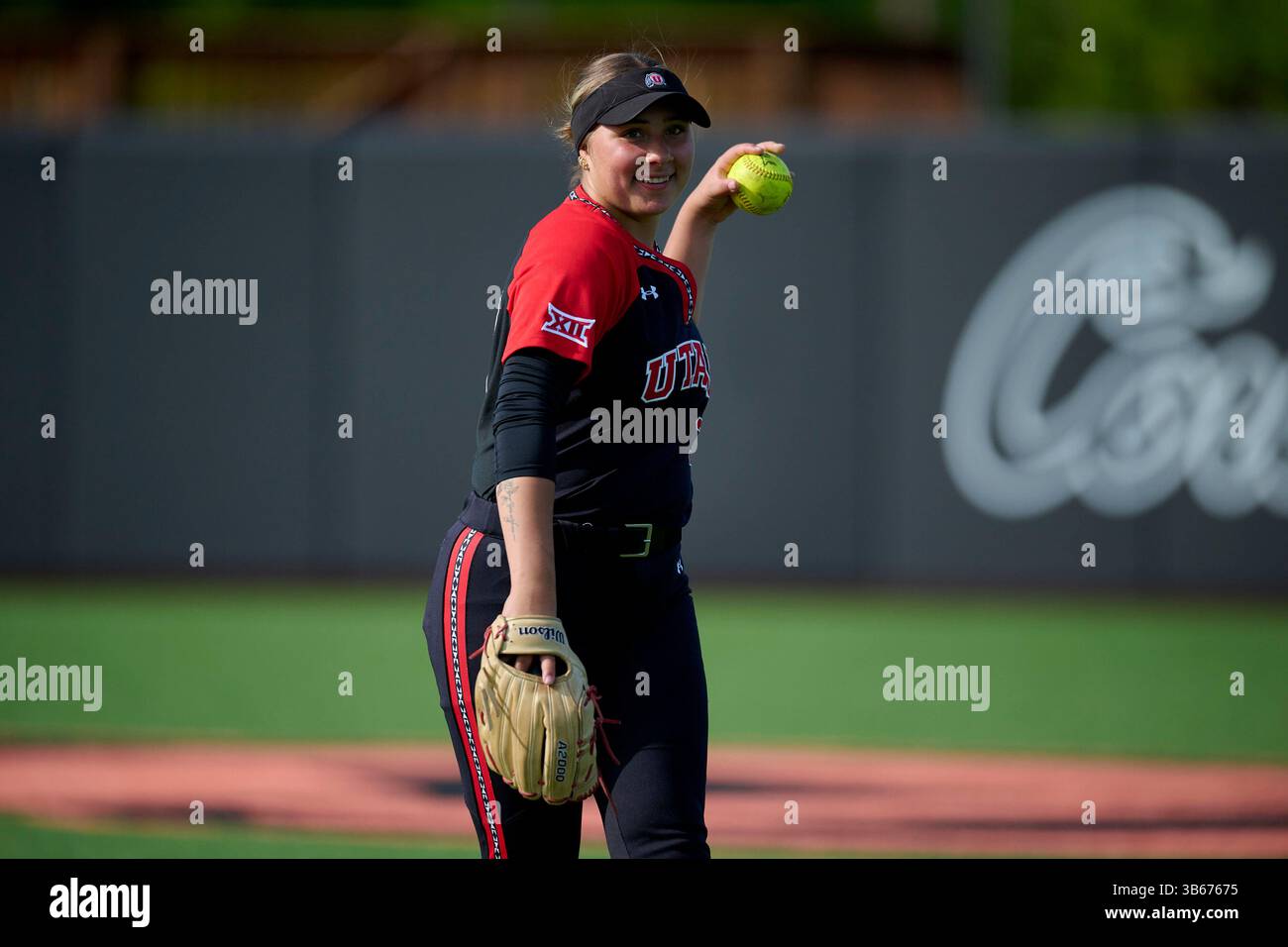 Utah Utes pitcher Hailey Maestretti (30) during practice before an NCAA ...