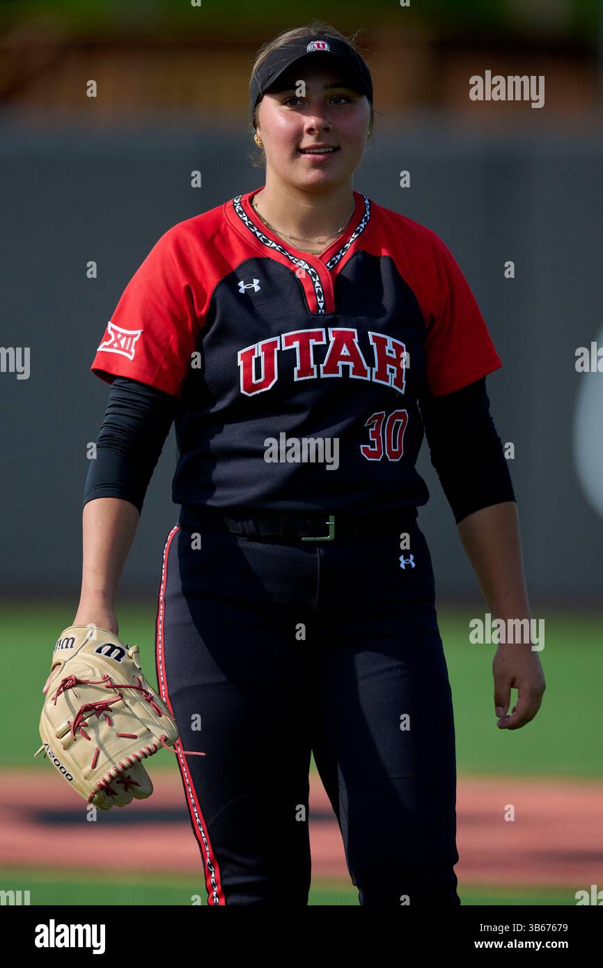 Utah Utes pitcher Hailey Maestretti (30) during practice before an NCAA ...