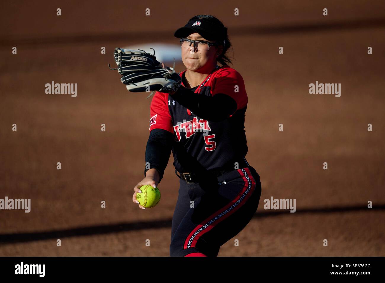 Utah Utes pitcher Brooklyn Carreon (5) during an NCAA softball game ...