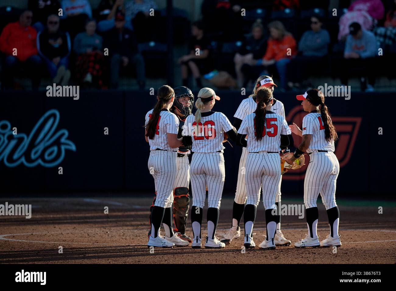 Oklahoma State Cowgirls (clockwise); Amanda Hasler (3), pitcher Ruby ...