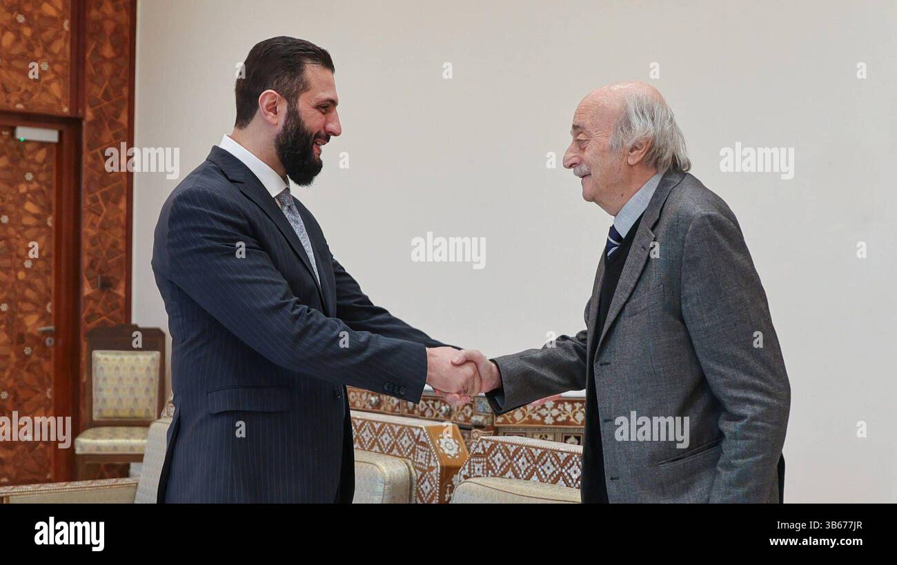 Syrian President Ahmad al-Shara meets with former Progressive Socialist ...