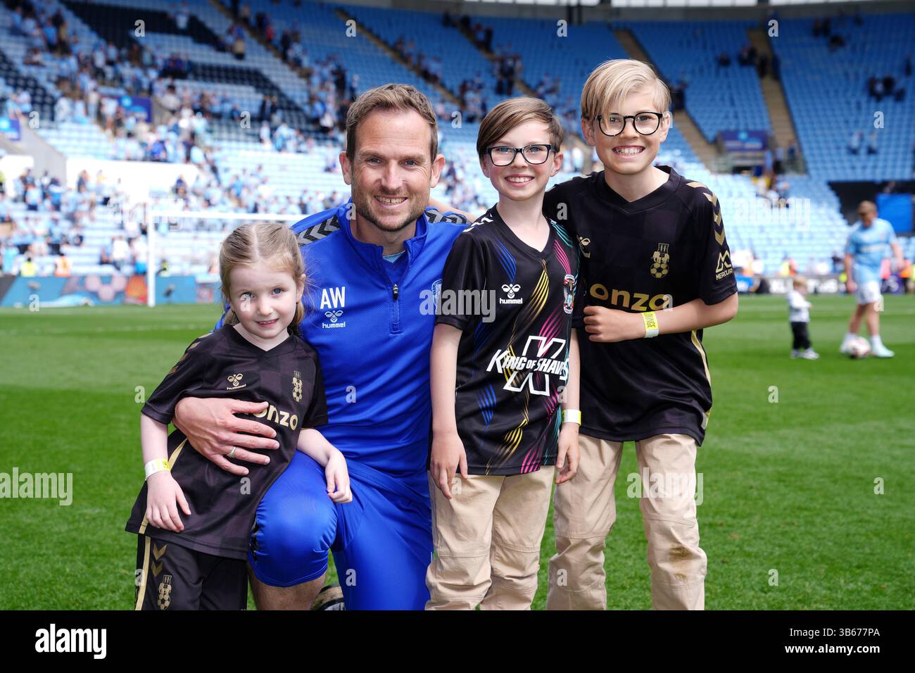 Coventry City Goalkeeping Coach Aled Williams and family after the Sky ...